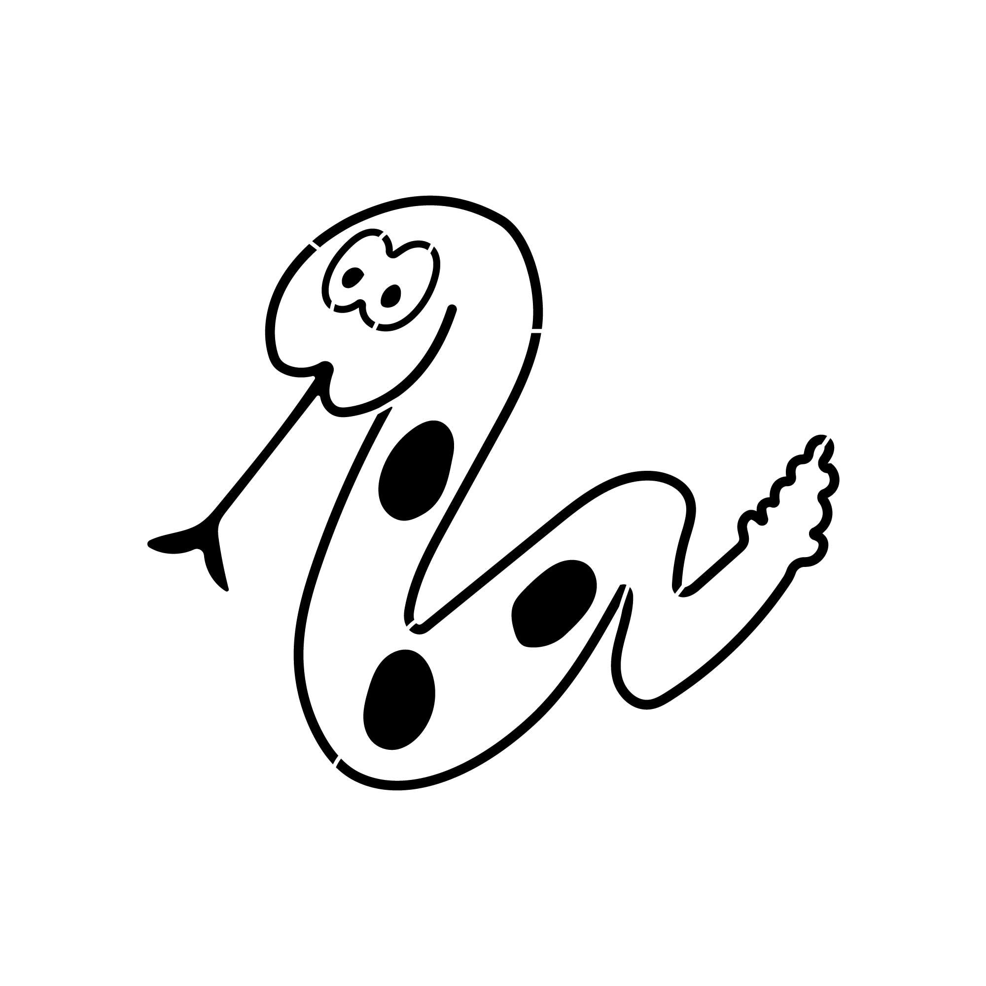 Snake Stencil for Painting | Lia's Stencils