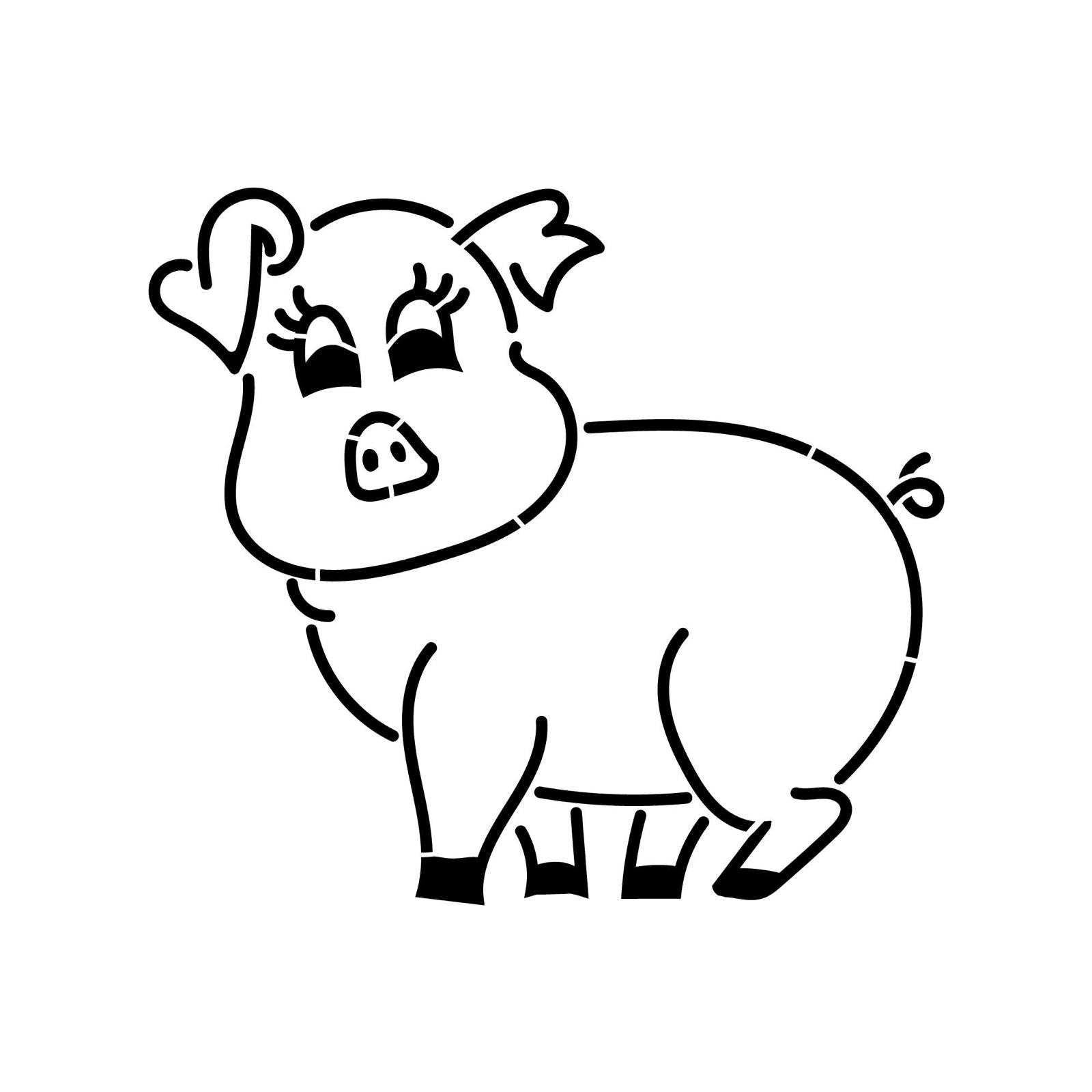 Pig Stencil - Lia's Stencils